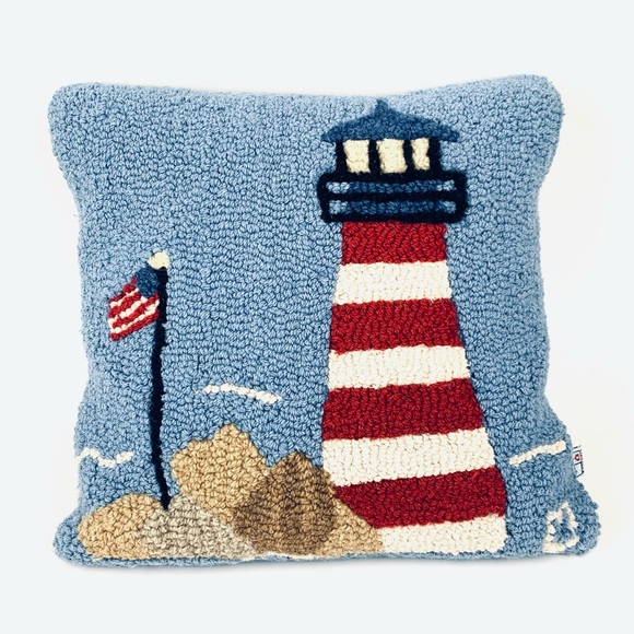 laura megroz | Accents | Laura Megroz Needlepoint Pillow Lighthouse ...